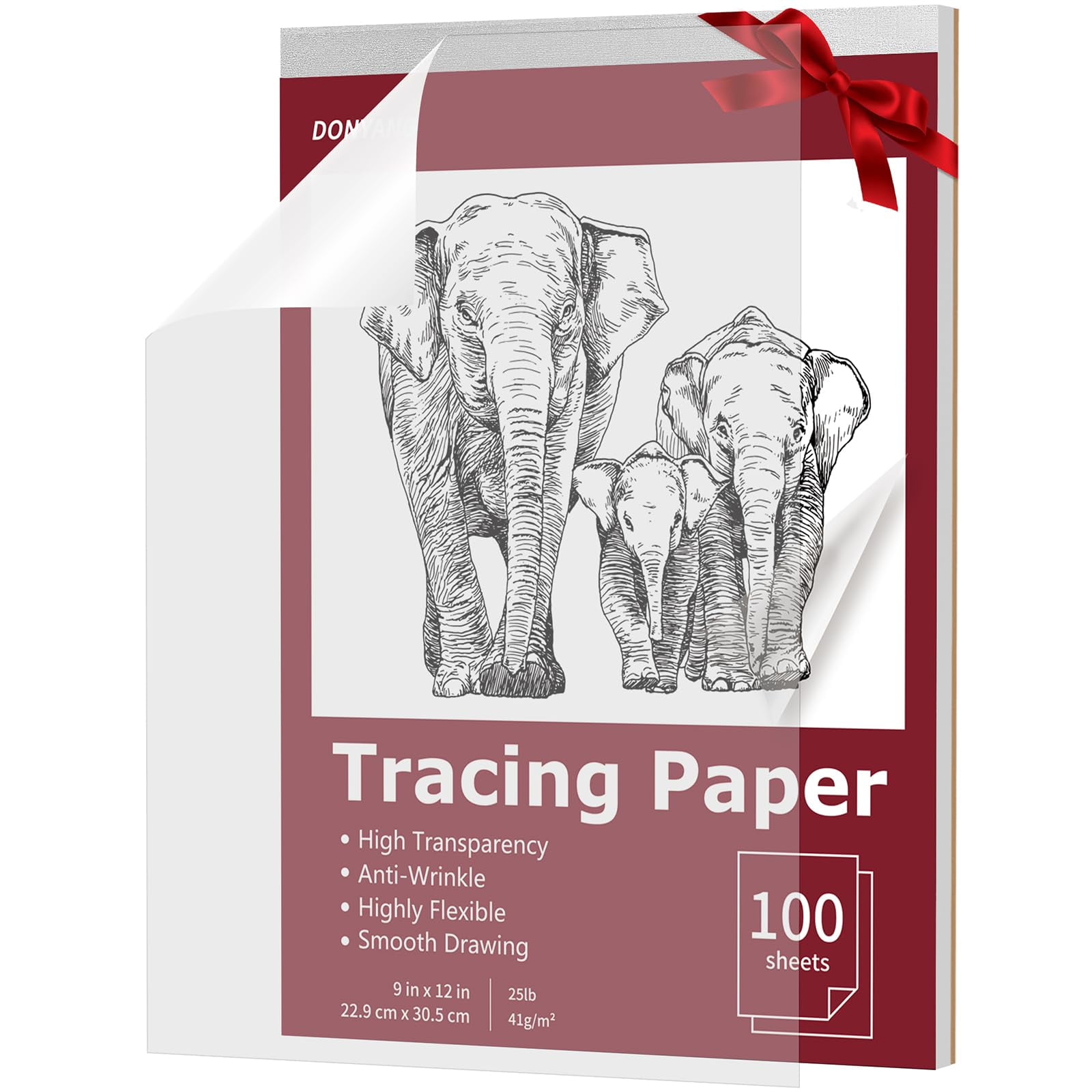 Tracing Paper 9x12 inch, JKF25 100 Sheets Transparent Paper for Tracing ...