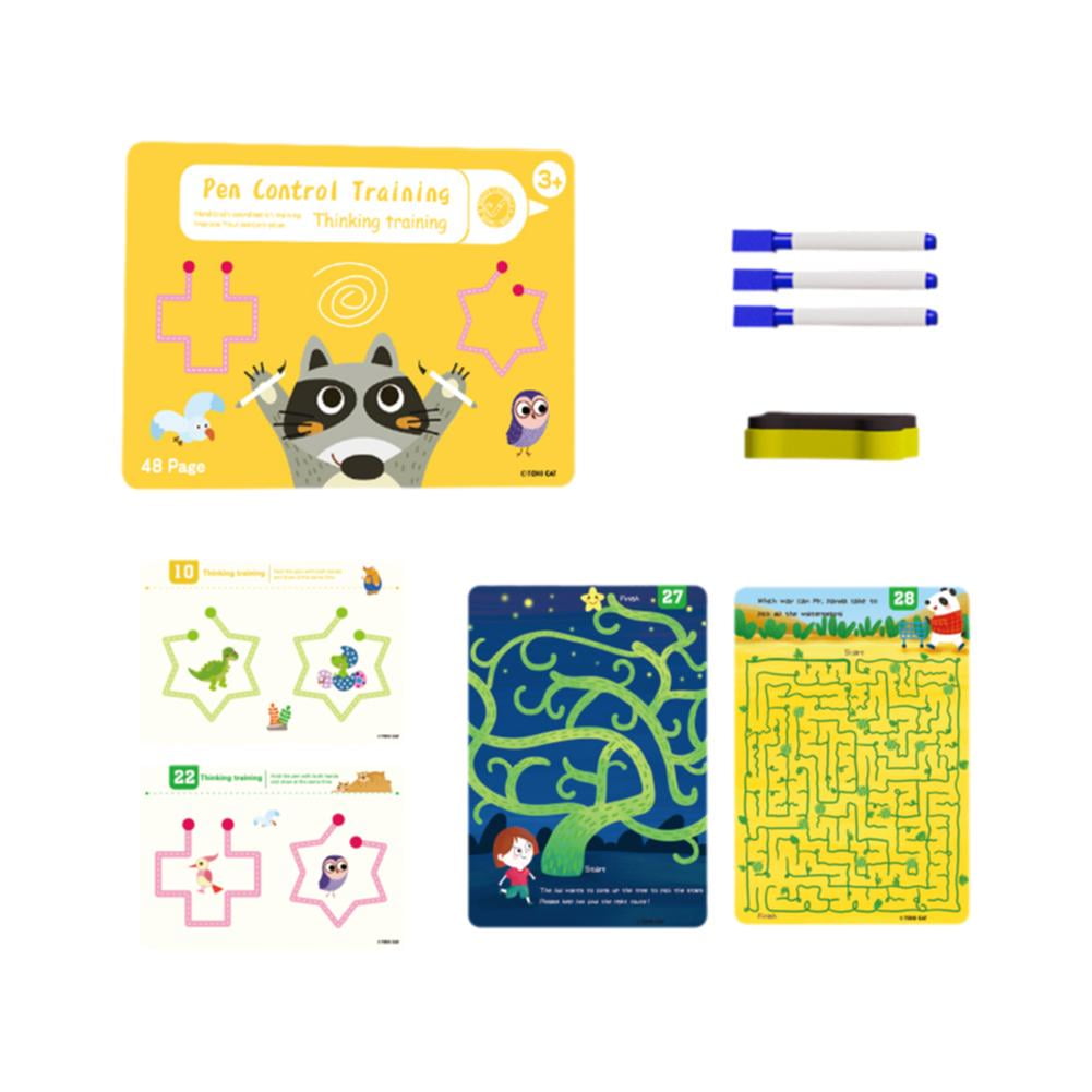 Tracing Workbook Set Pen Control Painting Book Magic Practice Copybook ...