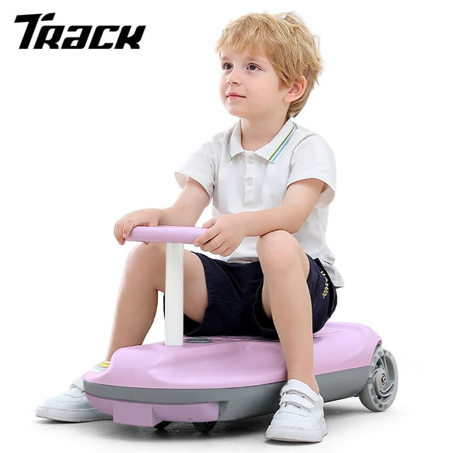 Track 7 12V Electric Go Kart, Ride On Race Car with LED Flashing Lights ...