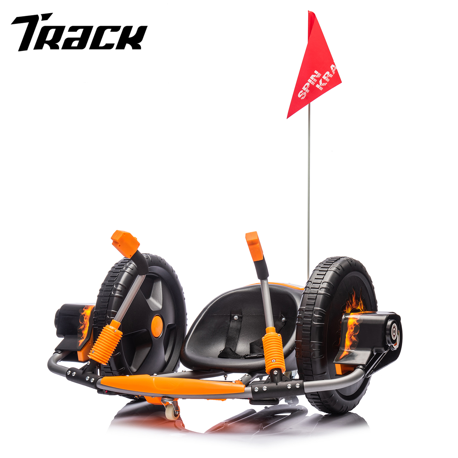Track 7 12V Kids Ride On Car, 16" Exaggerated Wheel Electric Go Kart ...
