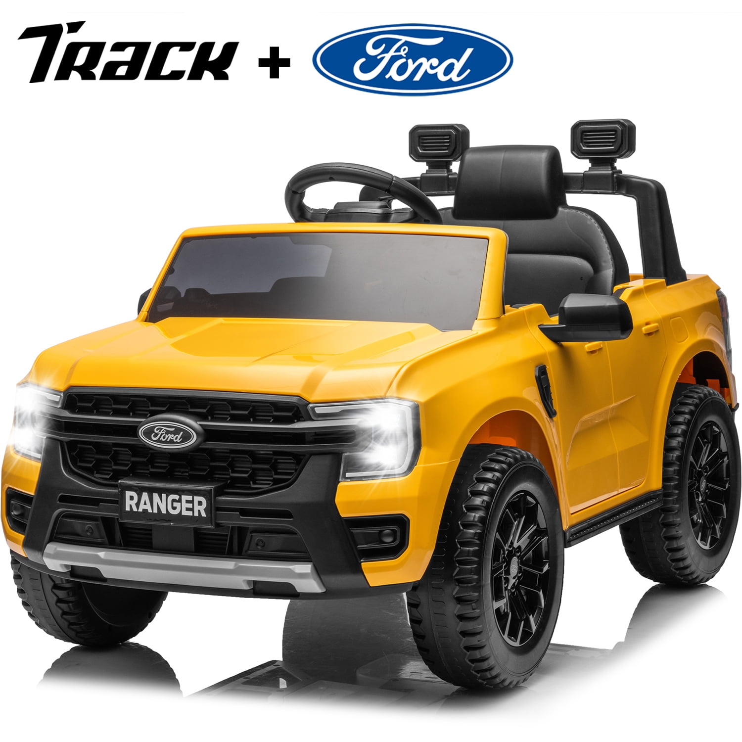 Track 7 12V Kids Ride on Pickup Truck, Licensed Ford Ranger, Electric ...