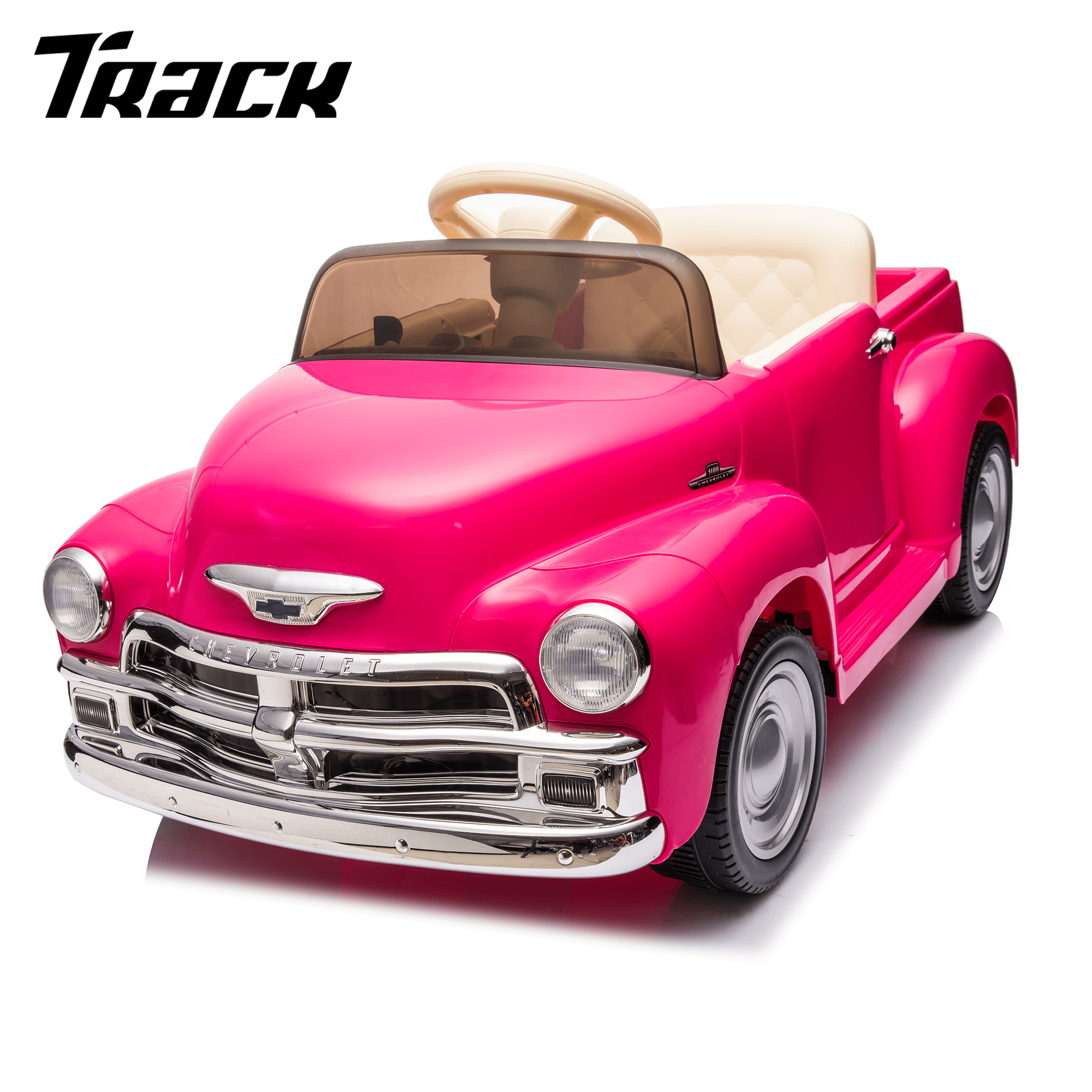 Track 7 12V Ride on Car, Licensed Chevrolet 3100 Pickup Electric Car ...