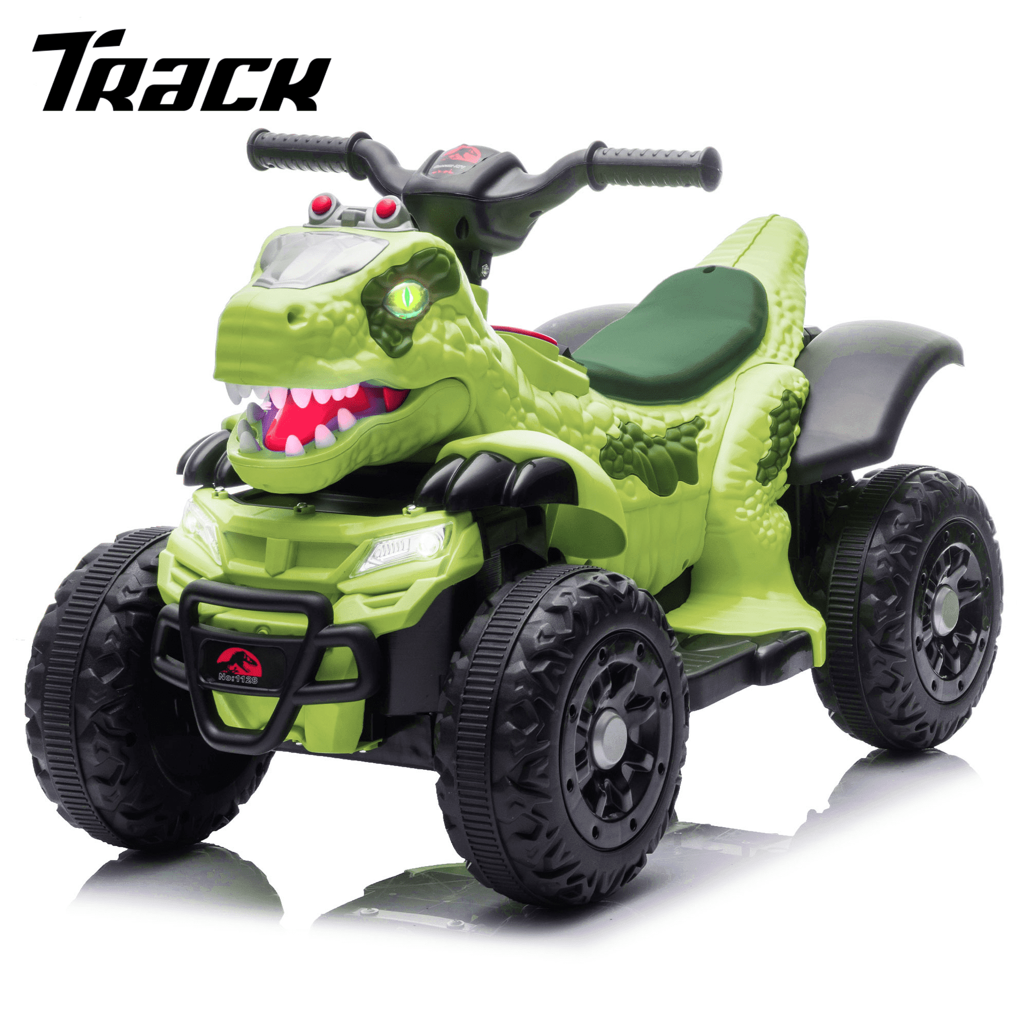 Track 7 12v Electric Ride-On Car, Dinosaur Shape Design, 2WD, Music ...