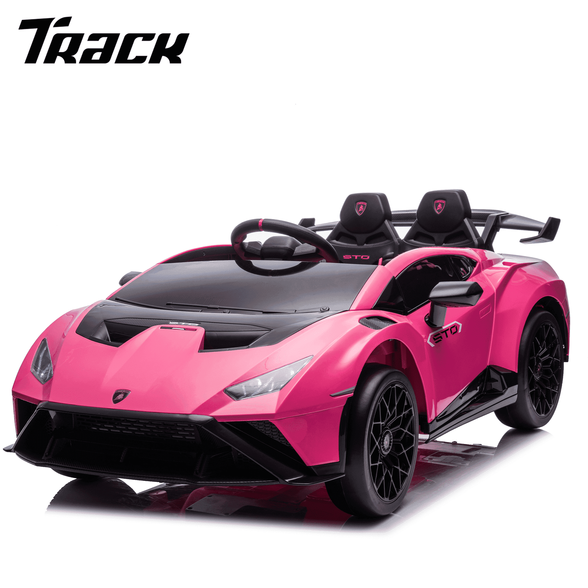 Track Seven 24V Kids Ride on Car, Licensed Lamborghini STO Electric Car ...