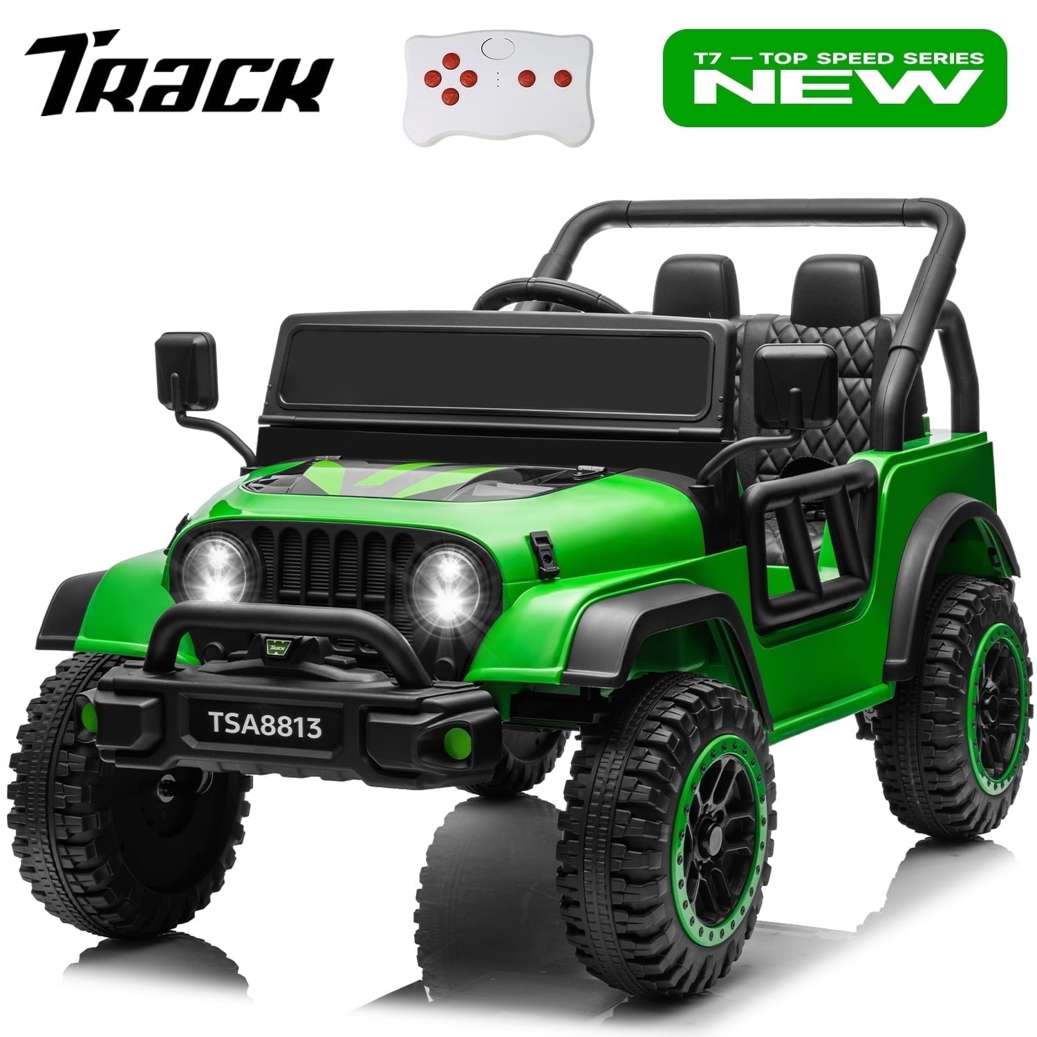 Track 7 24V UTV Ride on Car for Kids, Remote Control, Music, Bluetooth ...