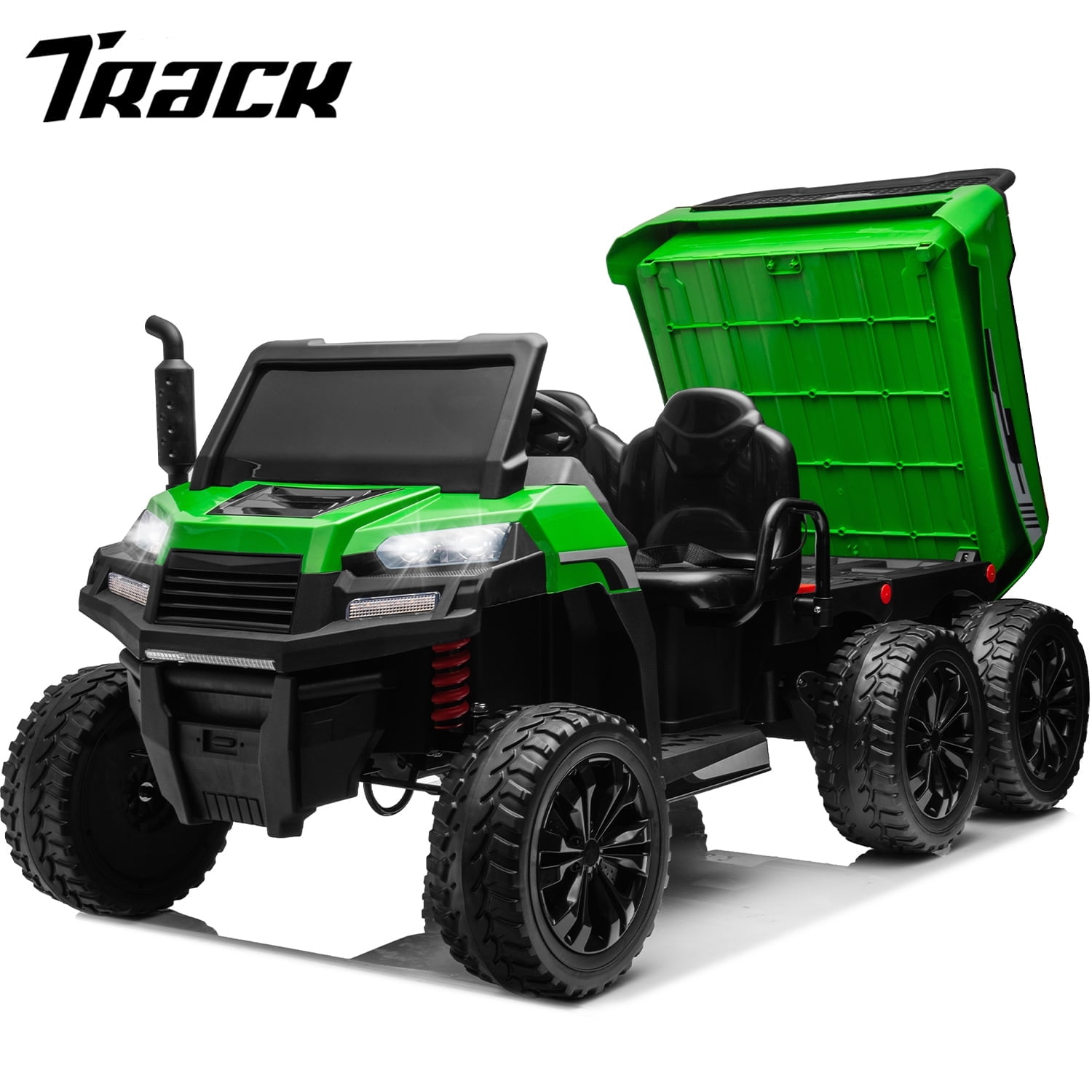 Track 7 24V Kids Toy Rideable Battery-Powered Dump Truck, 2-Seater, Off ...