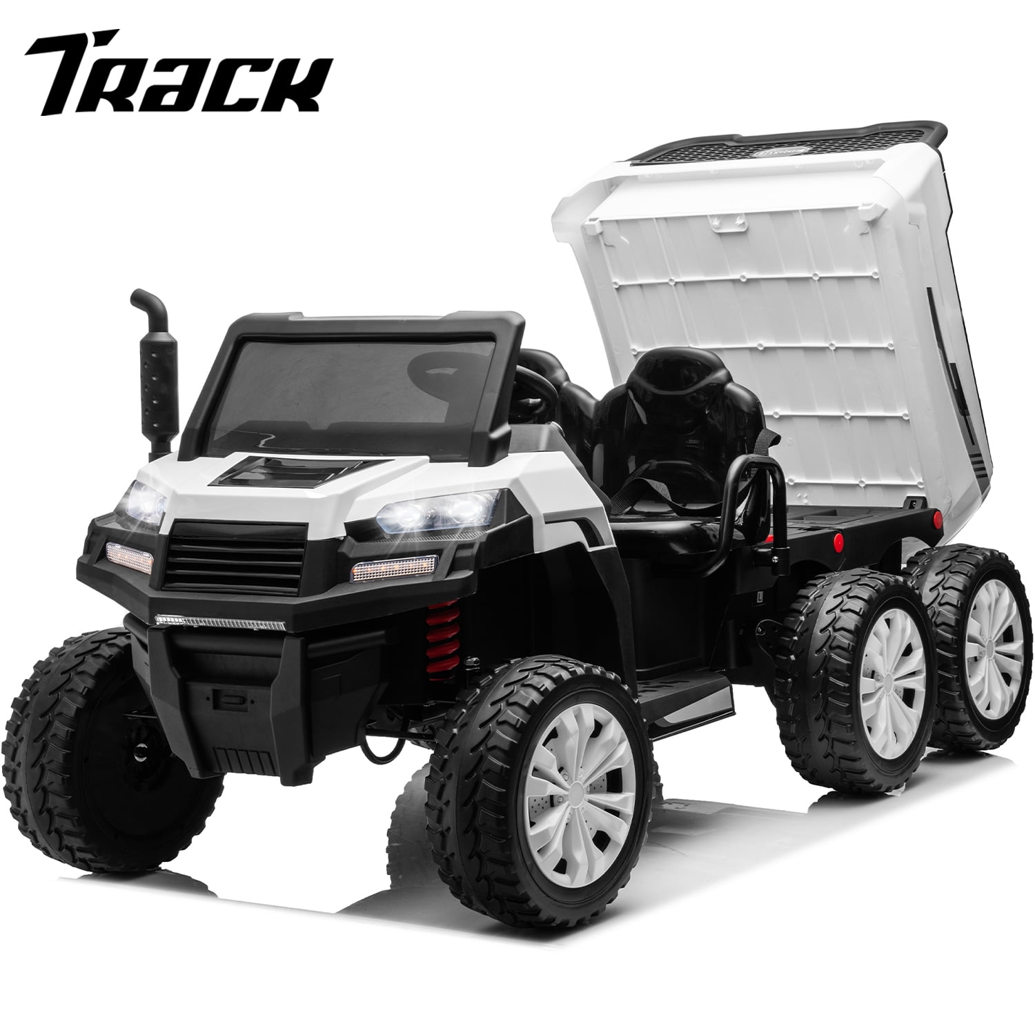 Track 7 Kids 24V 2-Seater Electric Dump Truck, 6 Wheels, Remote Control ...