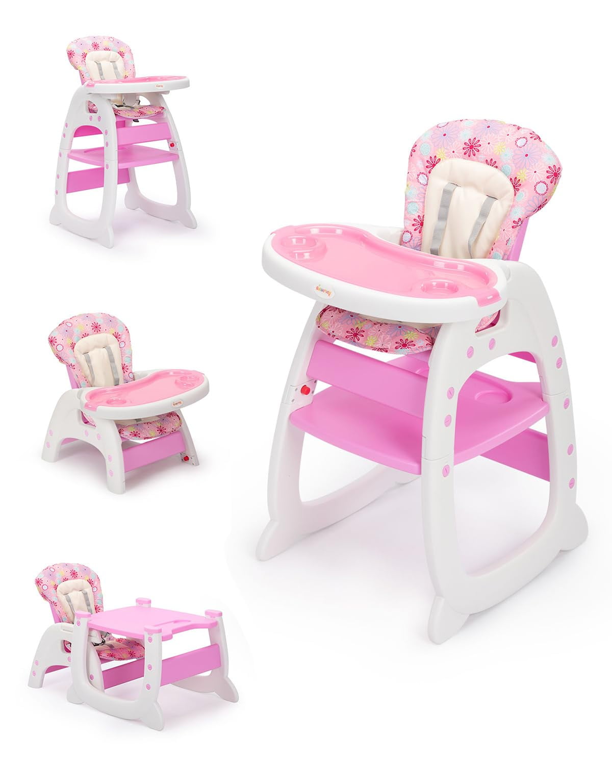 Track 7 3-in-1 Convertible Baby High Chair for Toddlers, Adjustable ...