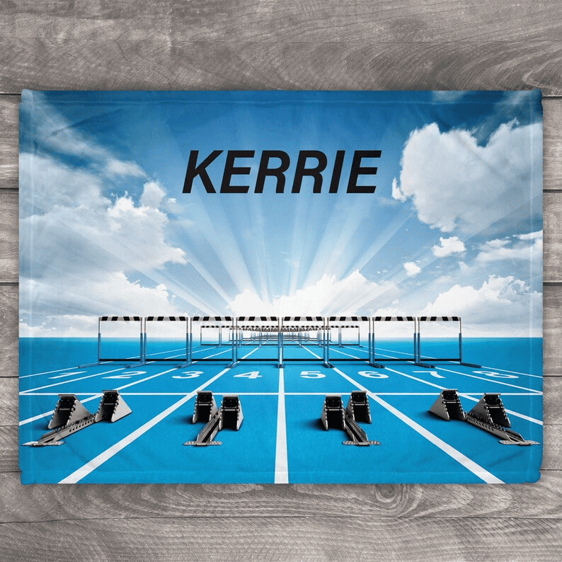 Track And Field Blankets, Track And Field Gifts, Running Men, Marathon ...
