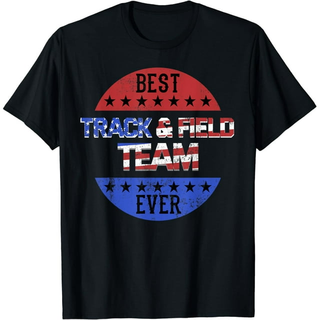 Track And Field Team Independence Day Patriotic USA Flag T-Shirt ...