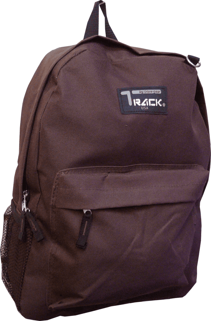 Track Backpack Bag Classic Everyday Pack Brown - Walmart.com