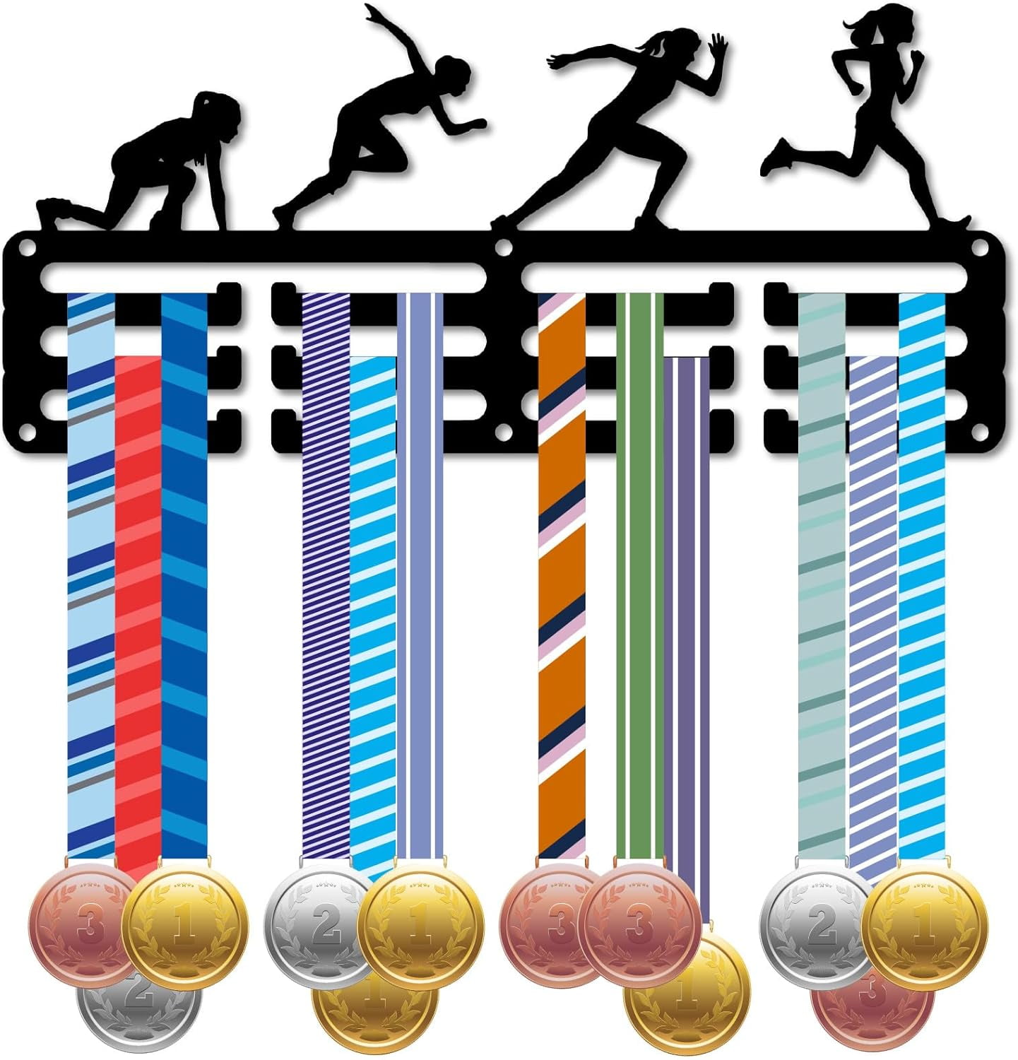 Track and Field Medal Holder Medal Display Rack Wall Frame Athletics ...