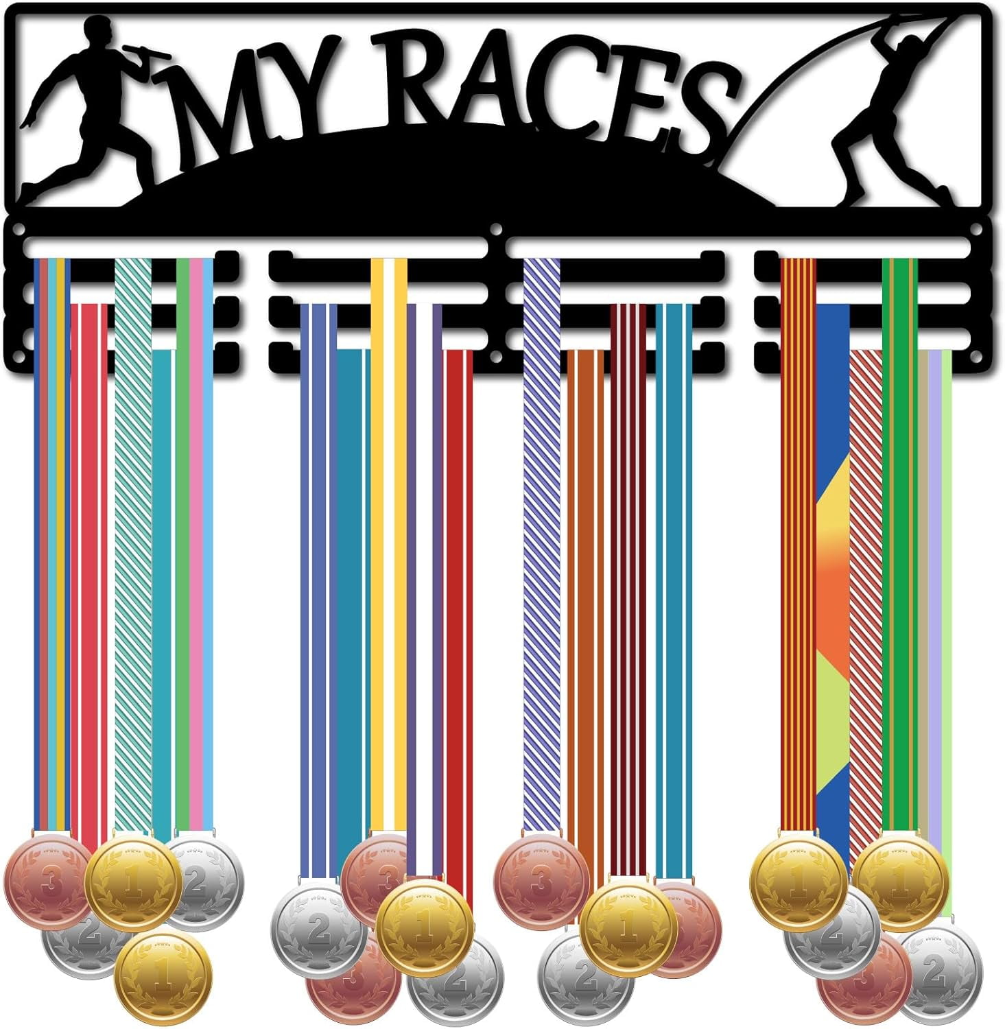 Track and Field Medal Holder Sports Medal Hanger Display Running Award ...