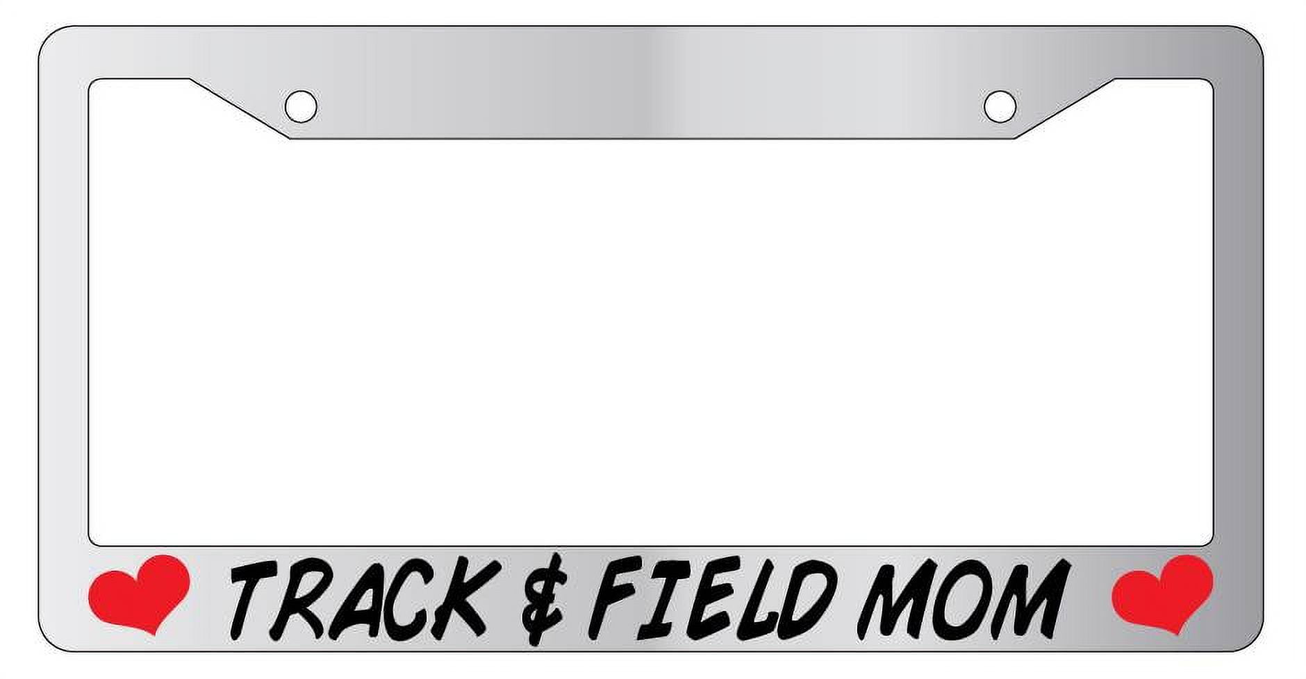 Track & Field Mom Chrome Plastic License Plate Frame AMA - Walmart.com