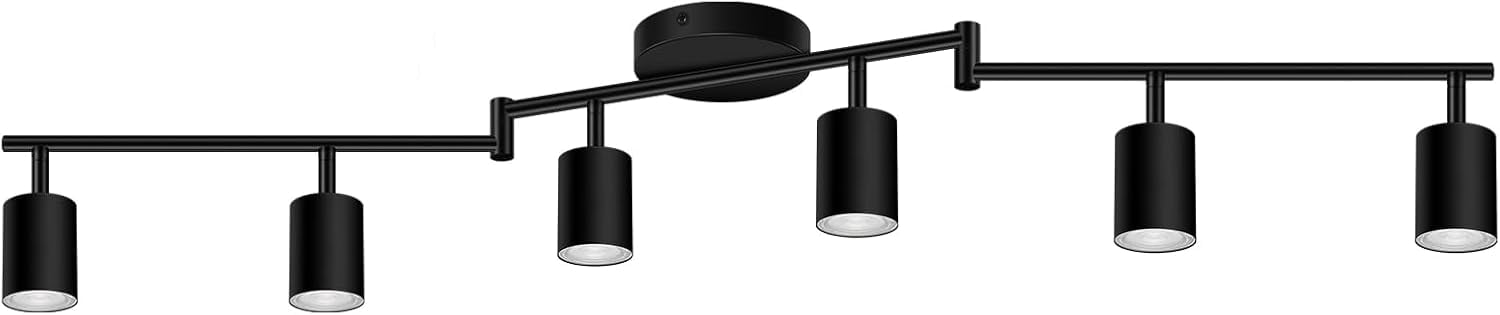 Track Lighting Kit LED, Track Lighting Fixtures Ceiling, 44.3" Black 6 ...