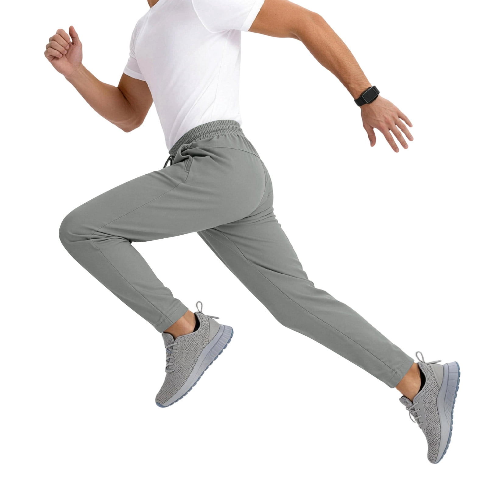 Track Pants Mens Sweatpants with Zipper Pockets Open Bottom Warm up ...