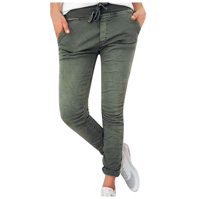 Track Pants Women Casual Solid Color Slim Fashion Tight Stretch Pants Bottom Trousers Walmart