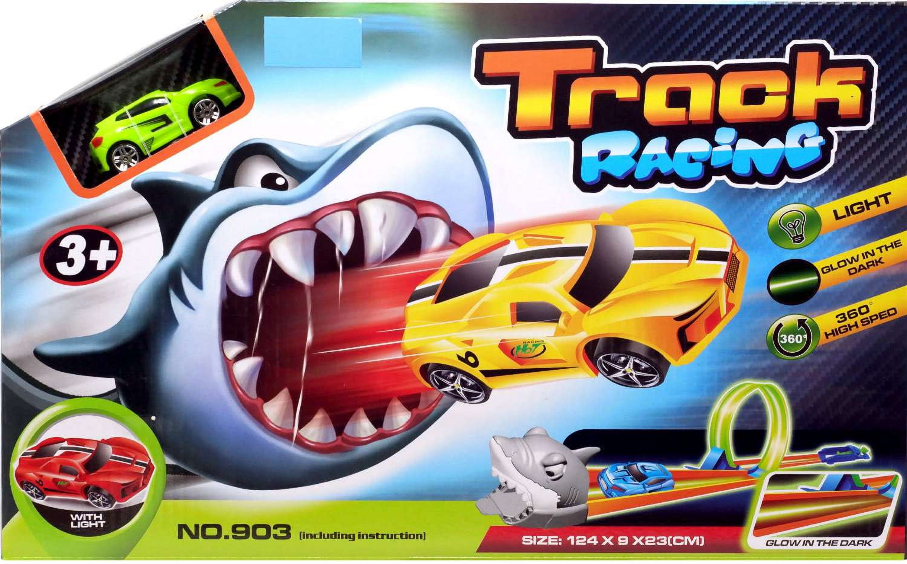 Track Racing Great White Shark Track Set (Glow-in-the-Dark) - Walmart.com