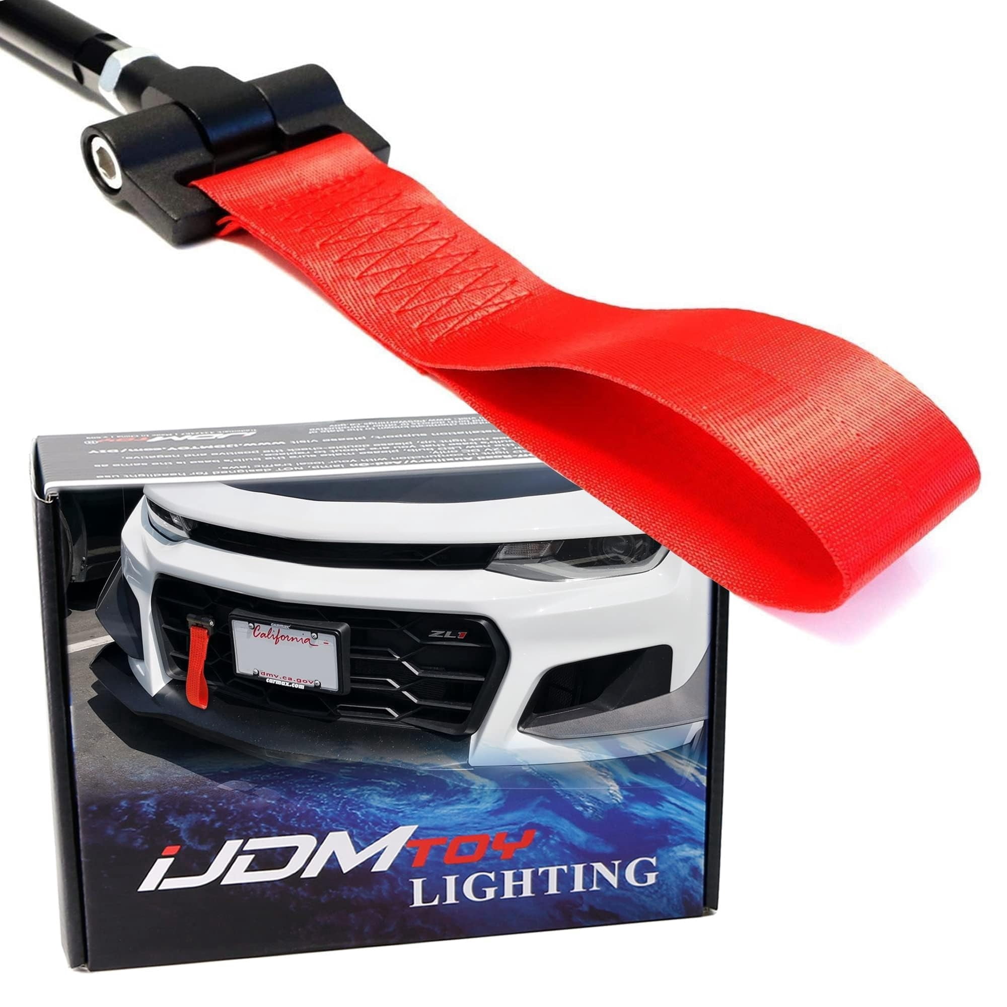 Track Racing Style Red Towing Strap For 2016-up Chevy Camaro, Tow Hole ...