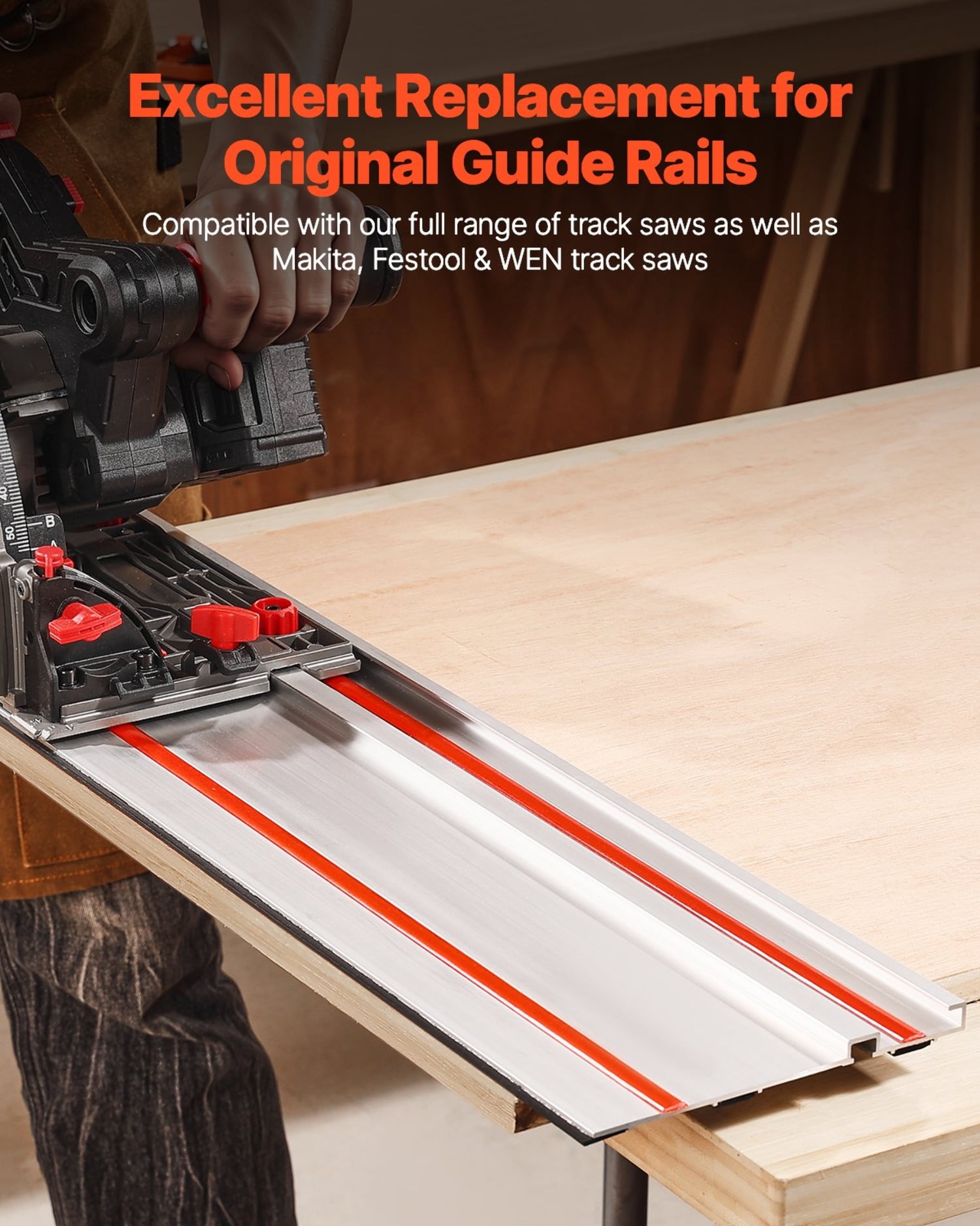 Track Saw Guide Rail 110 in 3 Connectors Fit for Makita Festool WEN ...