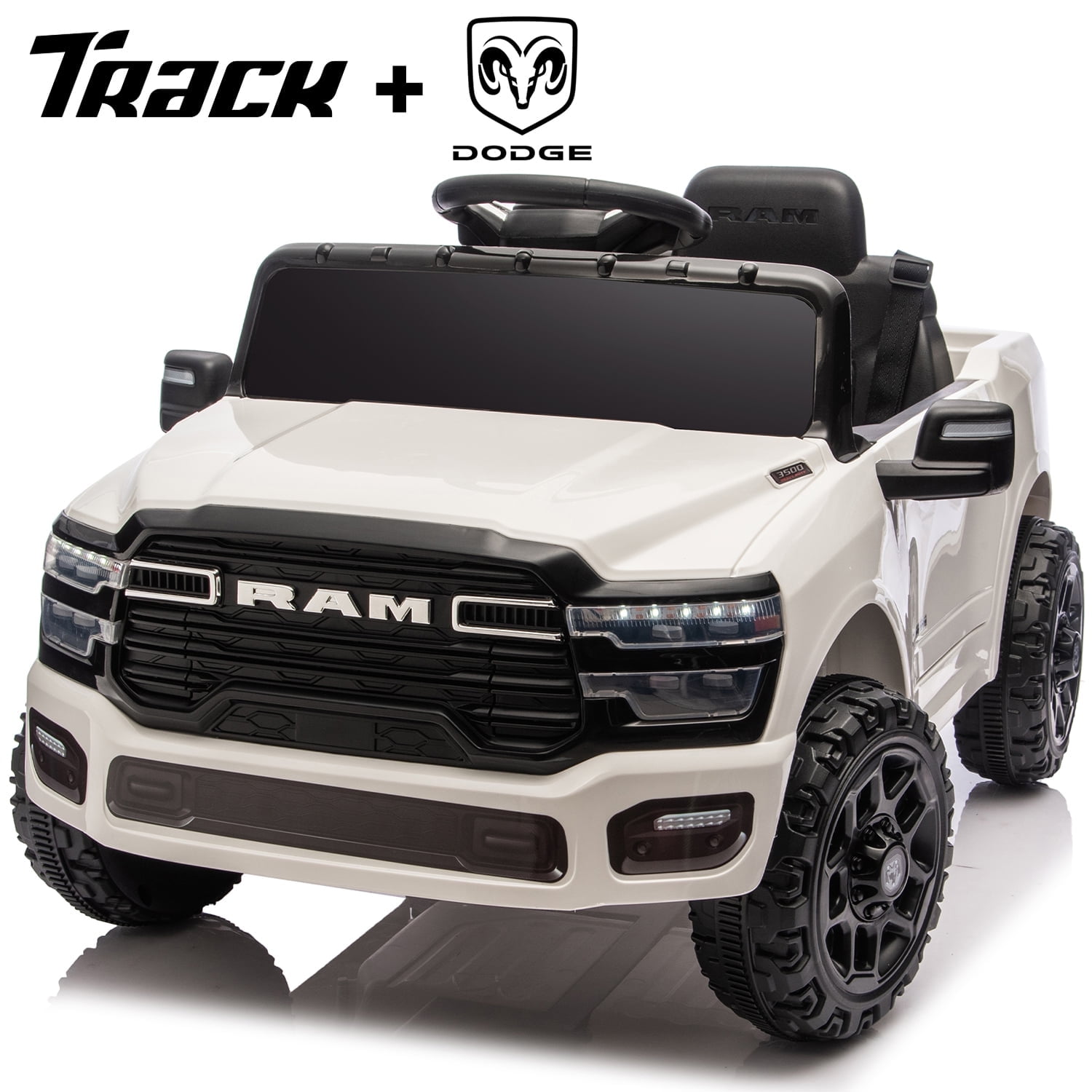 Track Seven 12V Ride on Car, Licensed Dodge RAM 3500 Ride On Truck with ...
