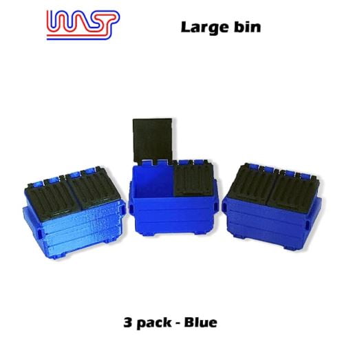 Track Side Scenery Slot Car Displays 3 x Blue Bins 1:32 Scale New WASP ...