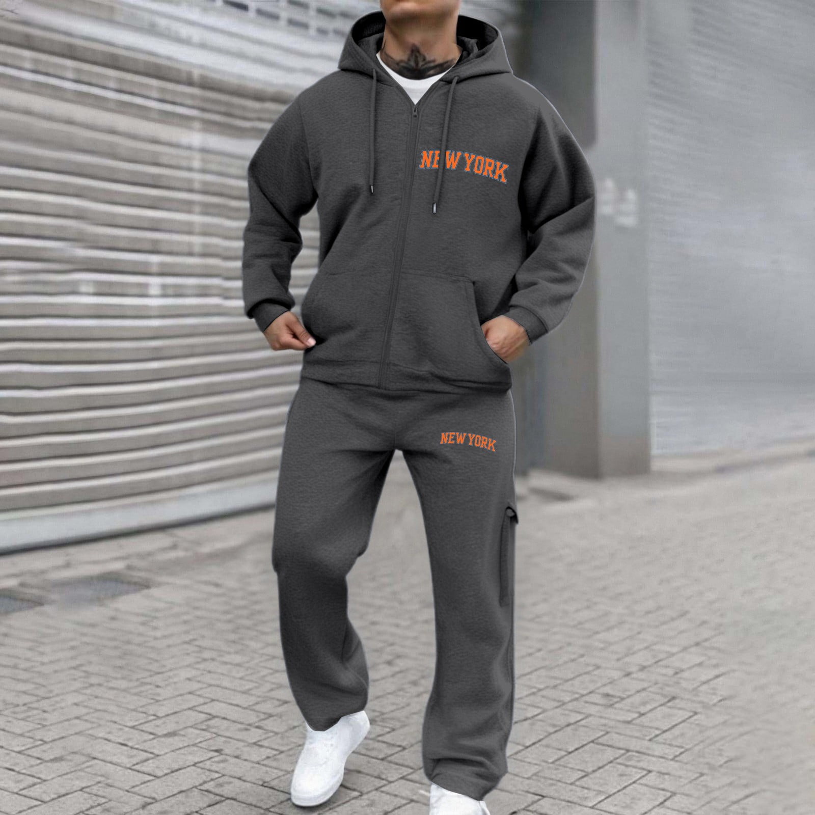 Track Suits For Men 2 Piece Sweatsuit Jogging Suits Full Zip Jacket ...