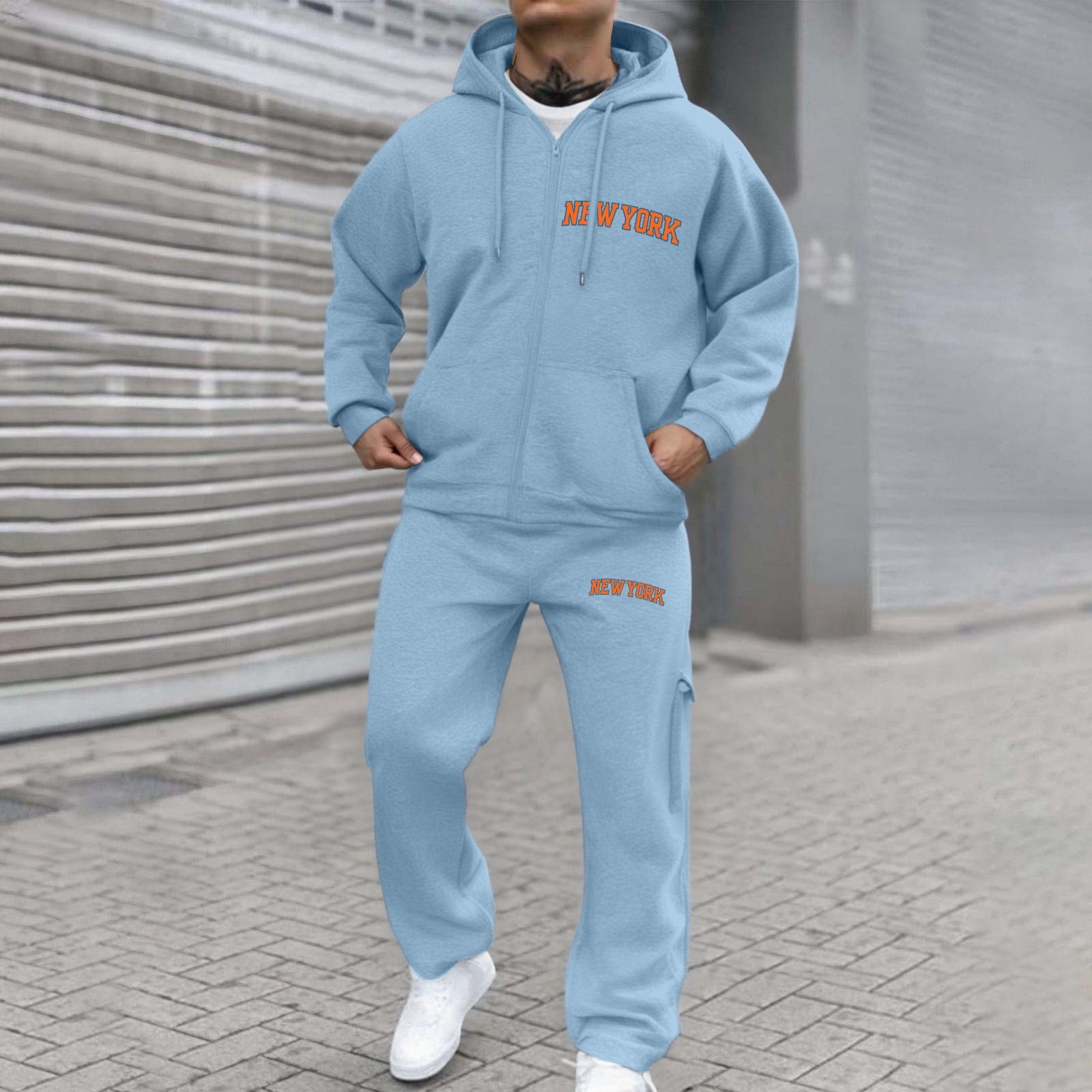 Track Suits For Men 2 Piece Long Sleeve Track suits Athletic Full Zip ...