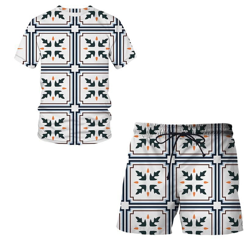 Track Suits For Men Set Popular 3D Digital Printing Shorts Tracksuit ...