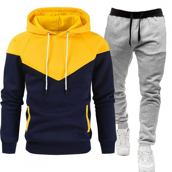 Track Suits Mens 2 Piece Hoodies with Sweatpants Sets Casual Color ...
