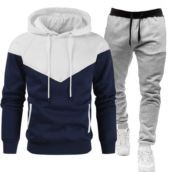 Track Suits Mens 2 Piece Hoodies with Sweatpants Sets Casual Color ...