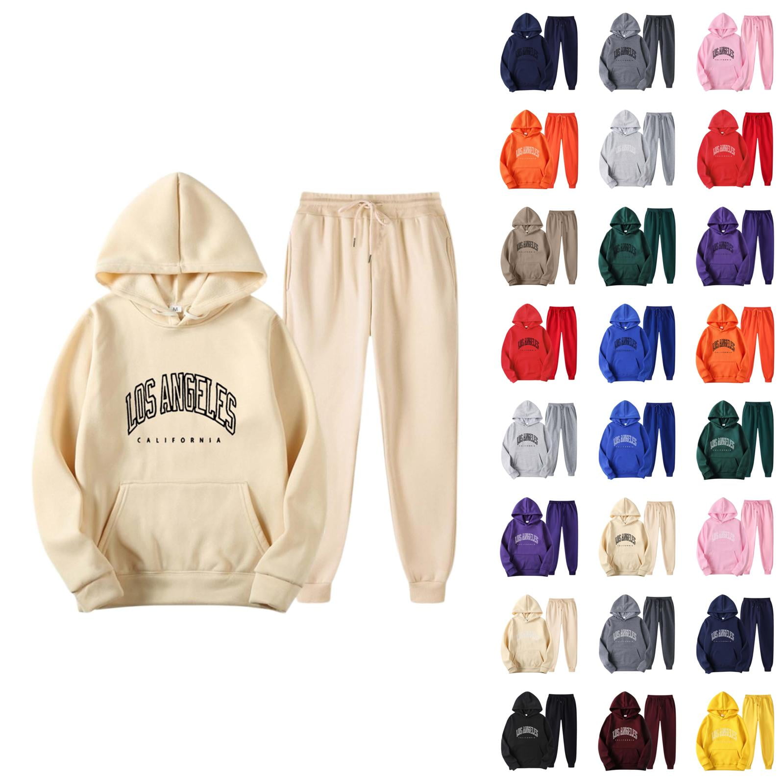 Track Suits for Women Set Los Angeles Graphic Hoodie and Jogger ...