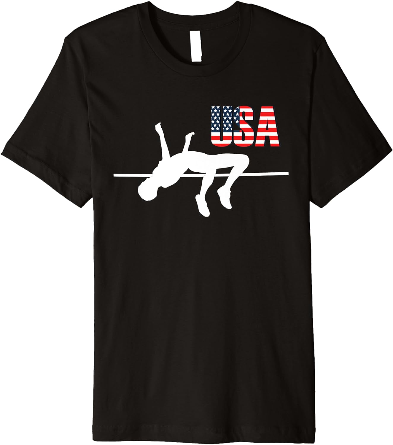 Track and Field American Flag High Jump USA Premium T-Shirt - Walmart.com