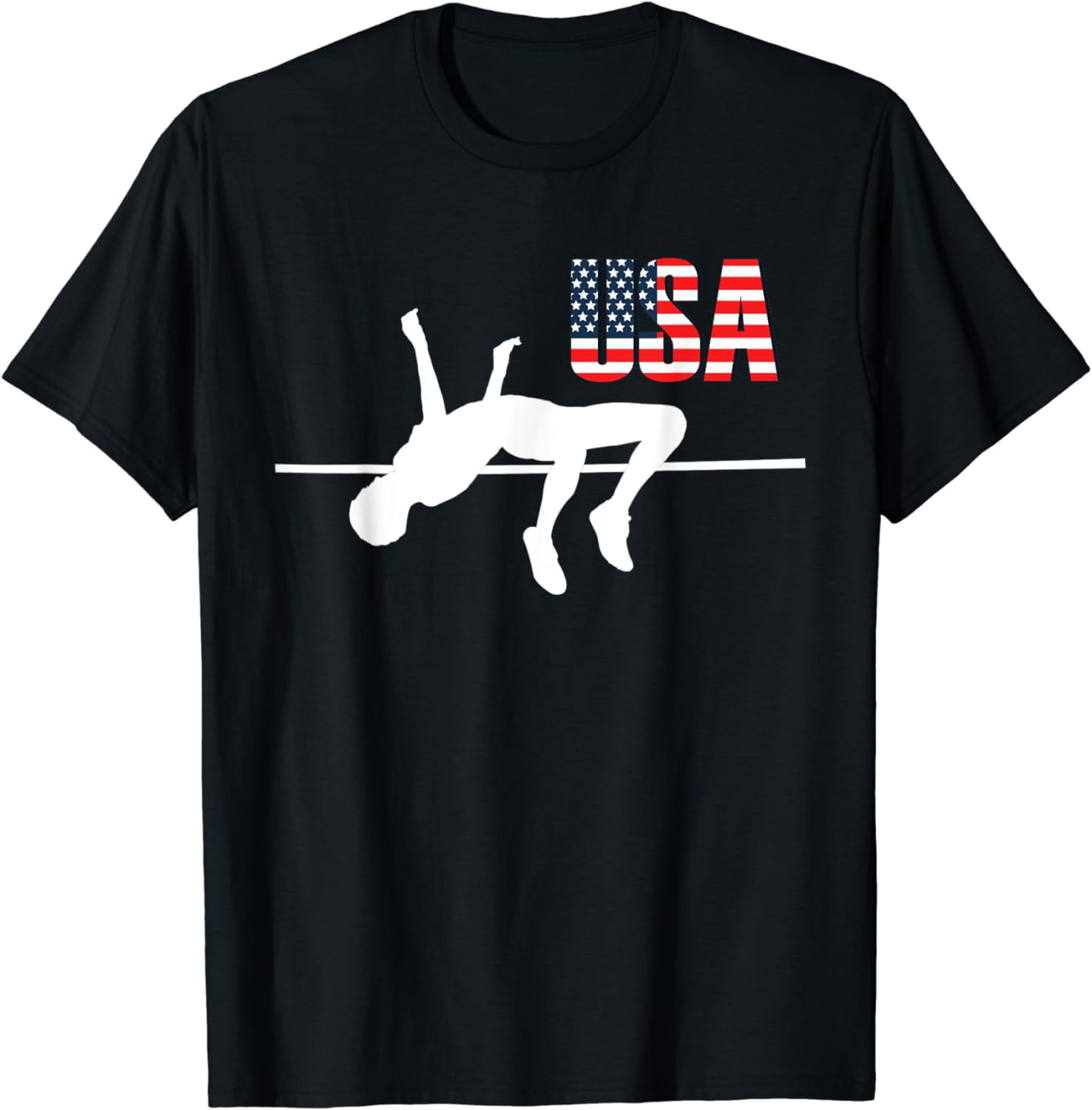 Track and Field American Flag High Jump USA T-Shirt - Walmart.com