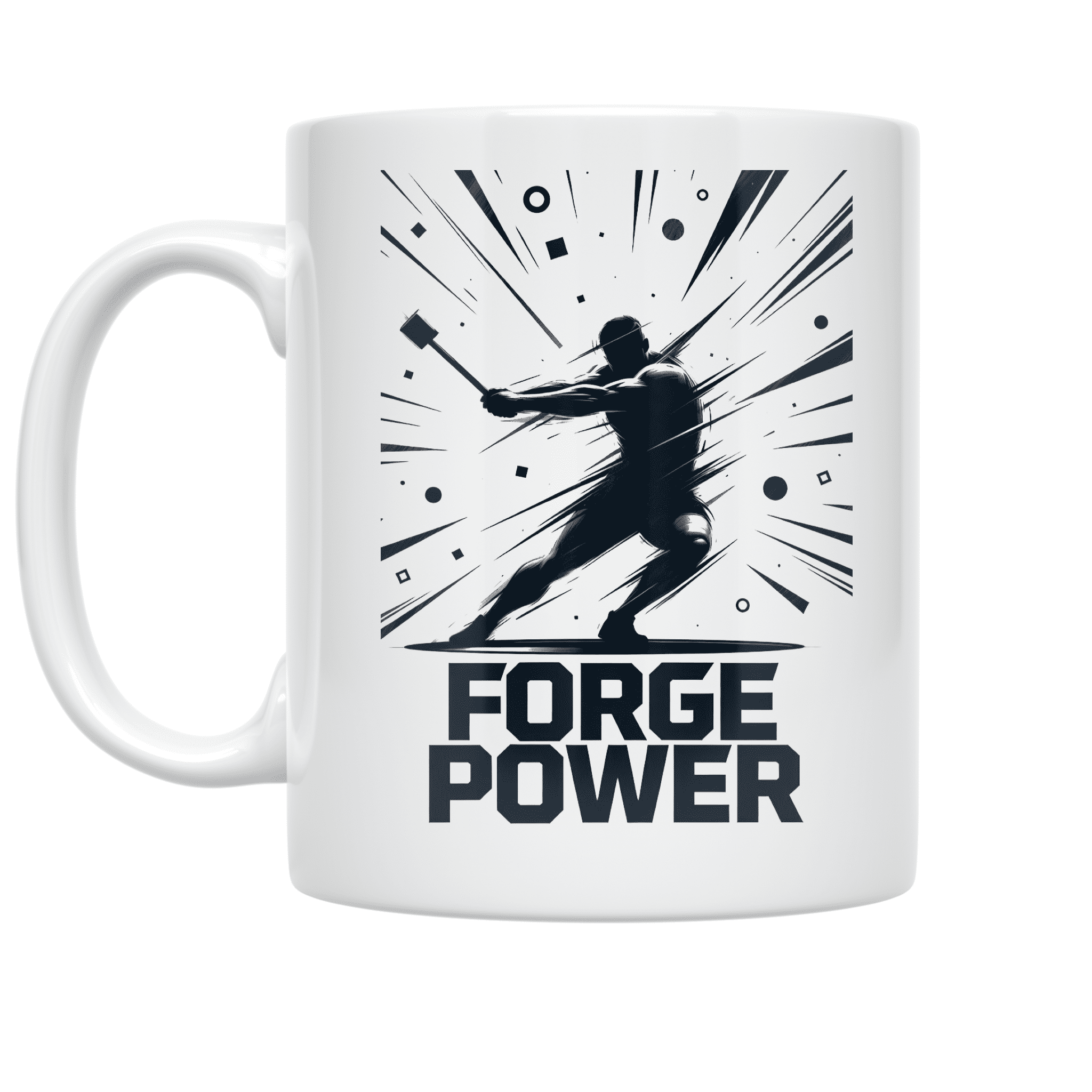 Track and Field Hammer Thrower Silhouette - Athletic Fan - 11 oz ...