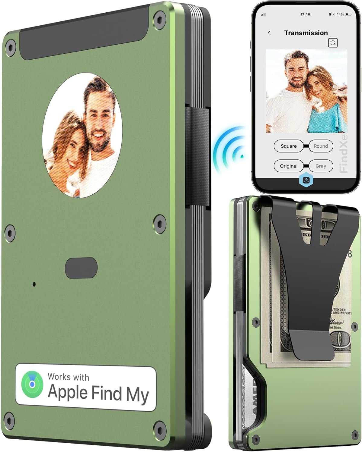 Trackable Personalized E-Ink Air Tag Wallet with Custom Electronic ...