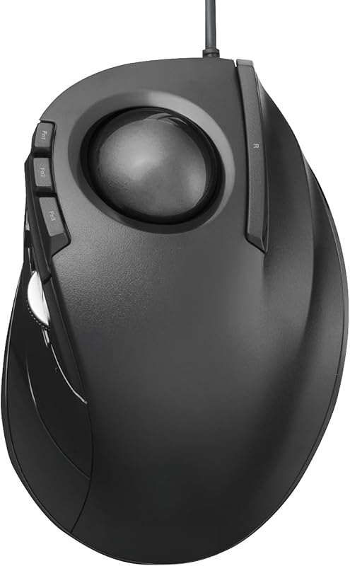 Trackball Mouse, Wired, Finger Control, 8-Button Function with Smooth ...