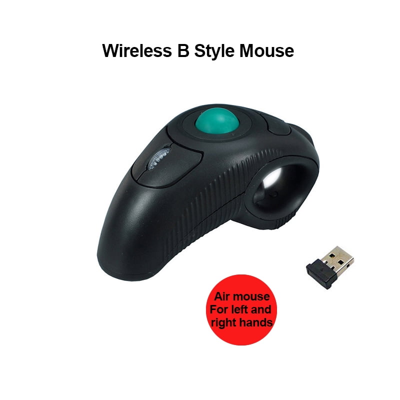 Trackball Mouse Wireless Digital 2.4GHz Thumb-Controlled Mause 10M ...