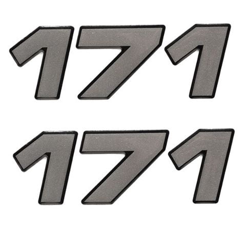 Mako Boat Raised Brand Decals 131423 | 170 Silver Sticker (Pair ...