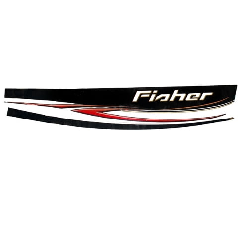 Fisher Boat Hull Graphic Decal 135755 | Hawk 186 Black Sticker (Port ...