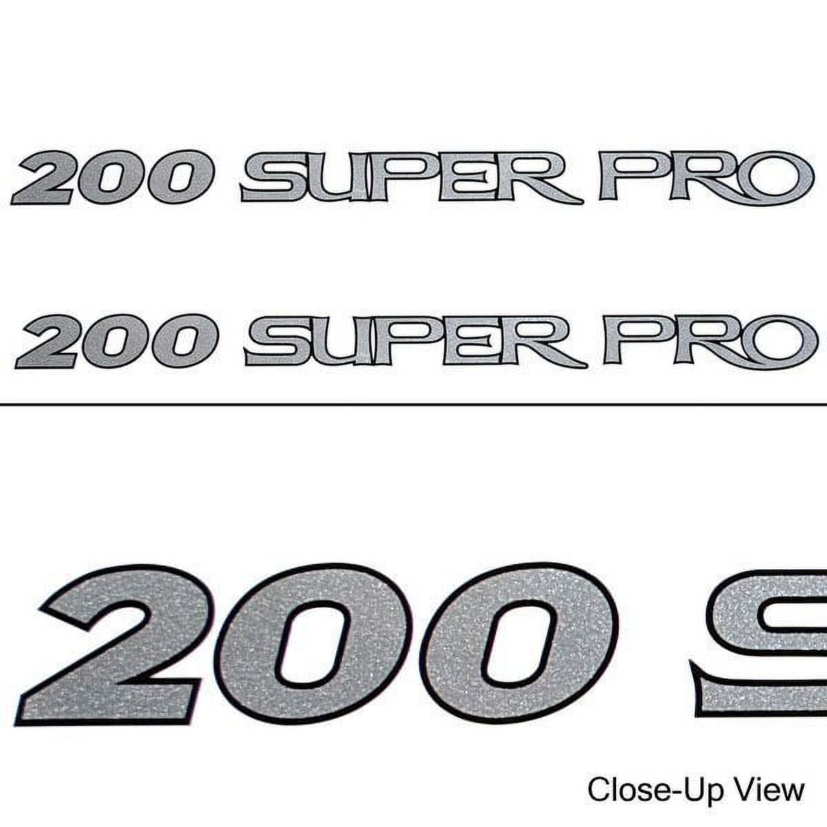 Tracker 200 Super Pro Black / Silver Boat Decals (Pair) - Walmart.com