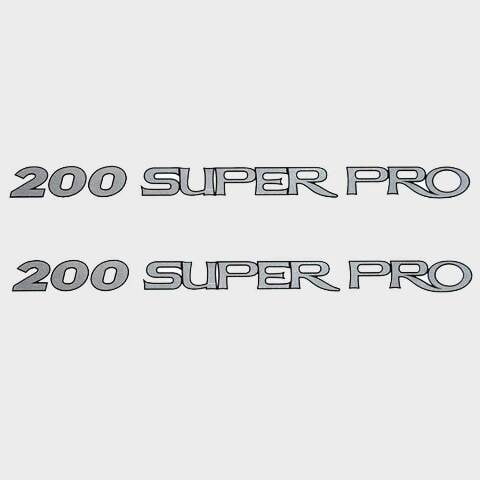 Tracker 200 Super Pro Black / Silver Boat Decals (Pair) - Walmart.com
