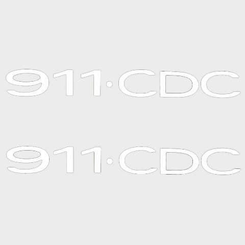 Tracker 60842 911 CDC Raised Glossy Artic White 9 Inch Boat Decal (Pair ...