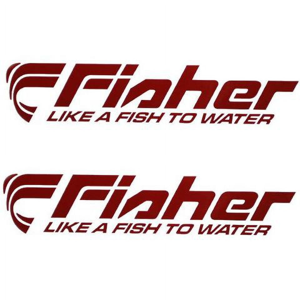 Tracker 86656 Fisher 8 1/2 Inch Boat Decal / Sticker (Pair) - Walmart.com