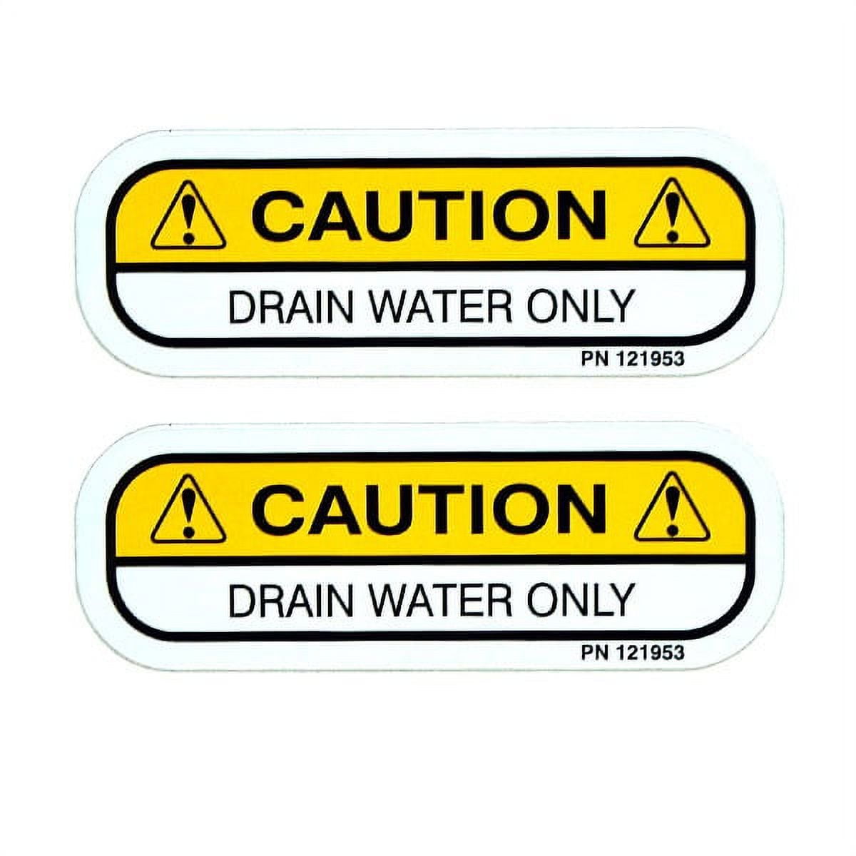 Tracker Boat Caution Decal Stickers | Drain Water Only - Walmart.com