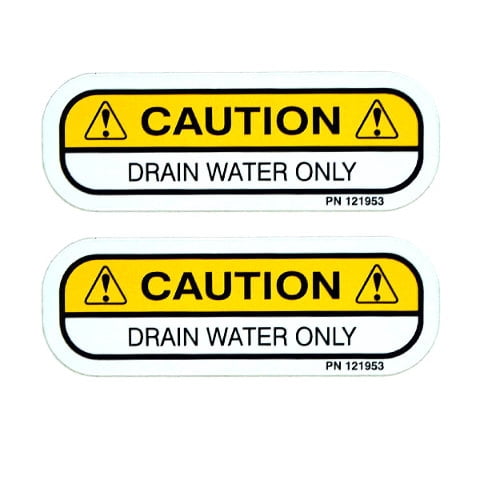 Tracker Boat Caution Decal Stickers | Drain Water Only - Walmart.com