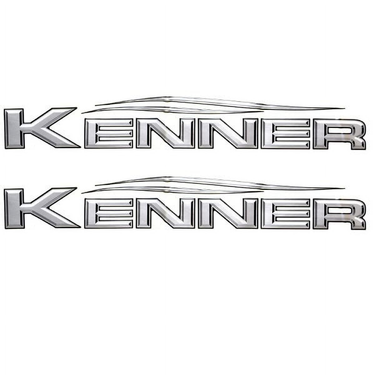 Tracker Boat Decal 153963 | KENNER Metallic Gray / Black Raised (Pair ...