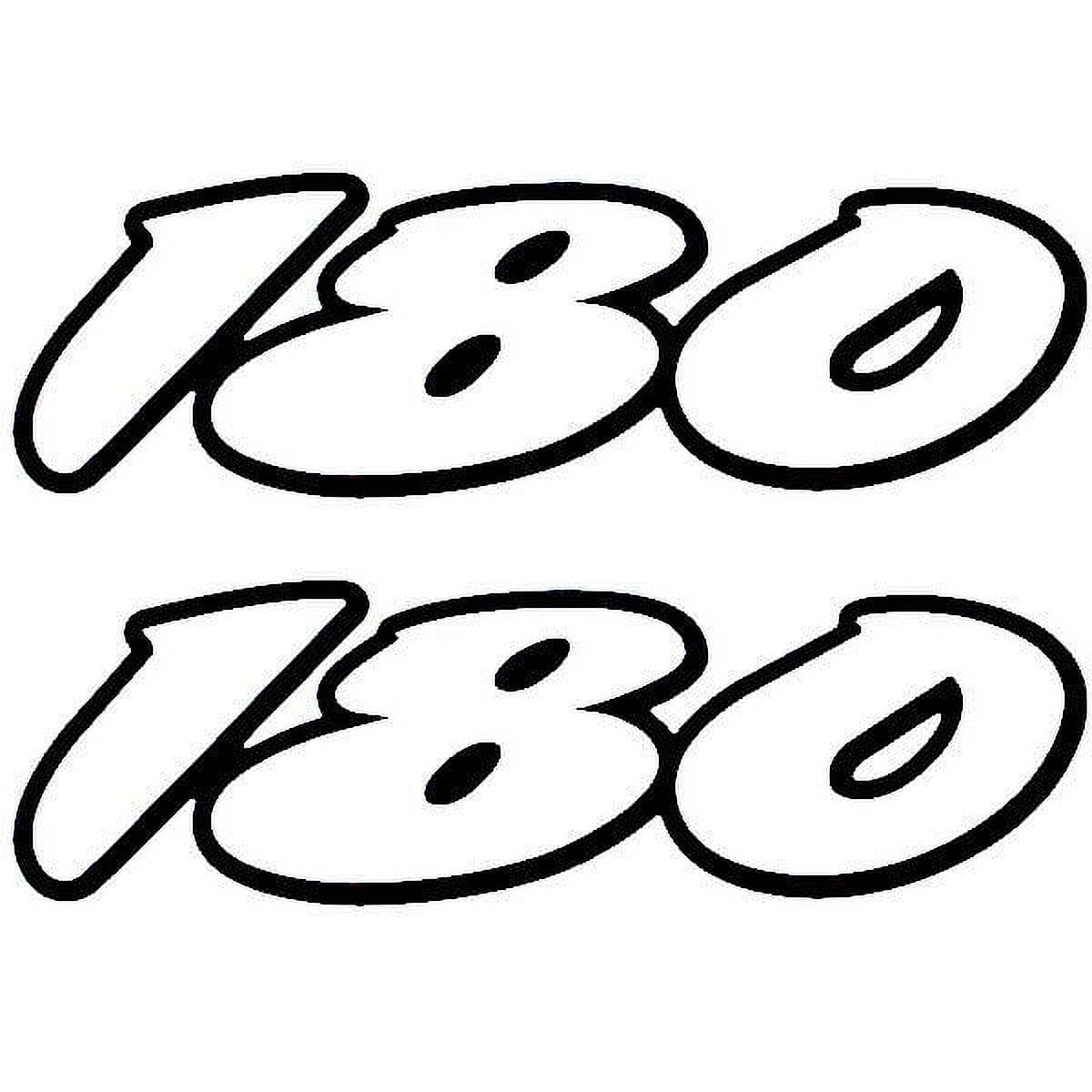 Tracker Boat Decal Stickers | 180 White Black (Pair) - Walmart.com