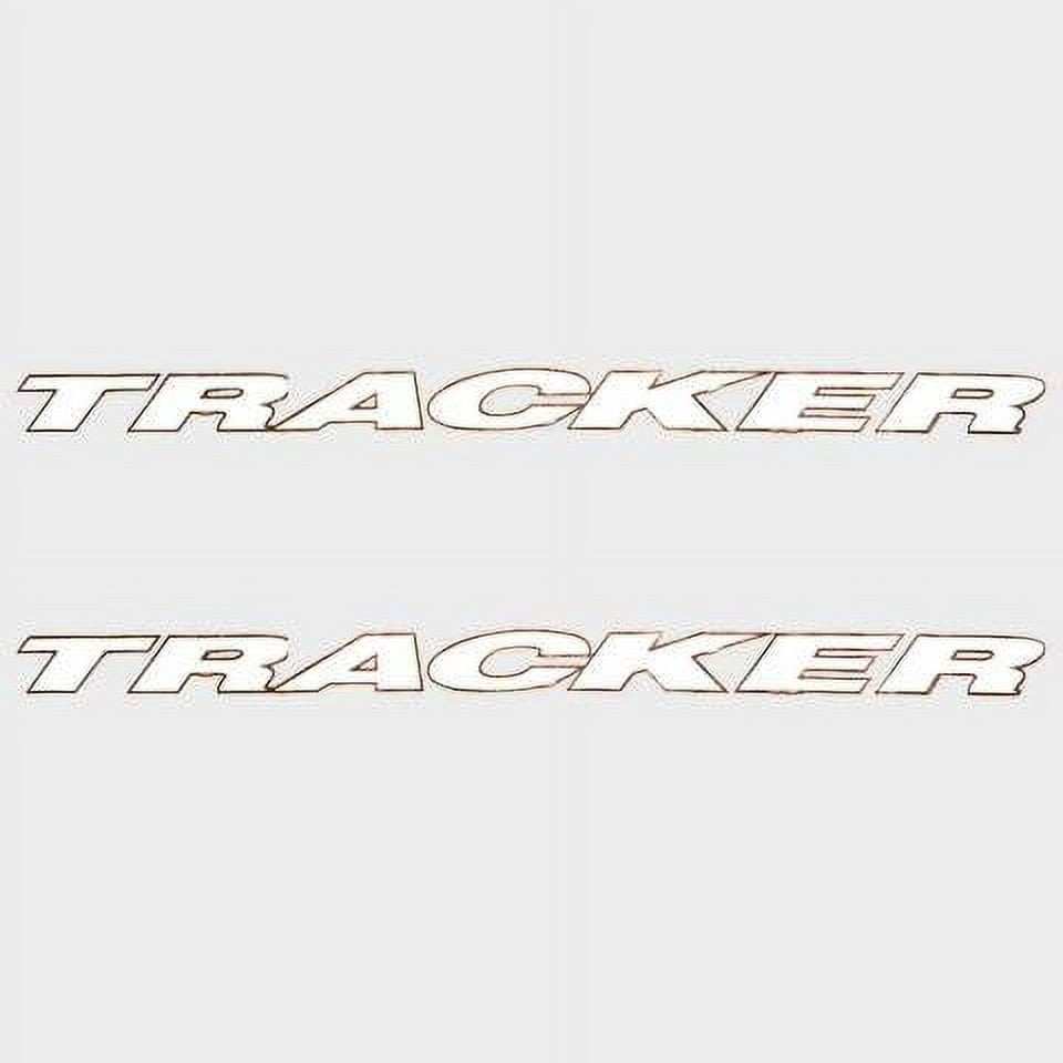 Tracker Boat Decals 49541 | 43 5/8 x 2 1/2 Inch White Gold (Pair ...