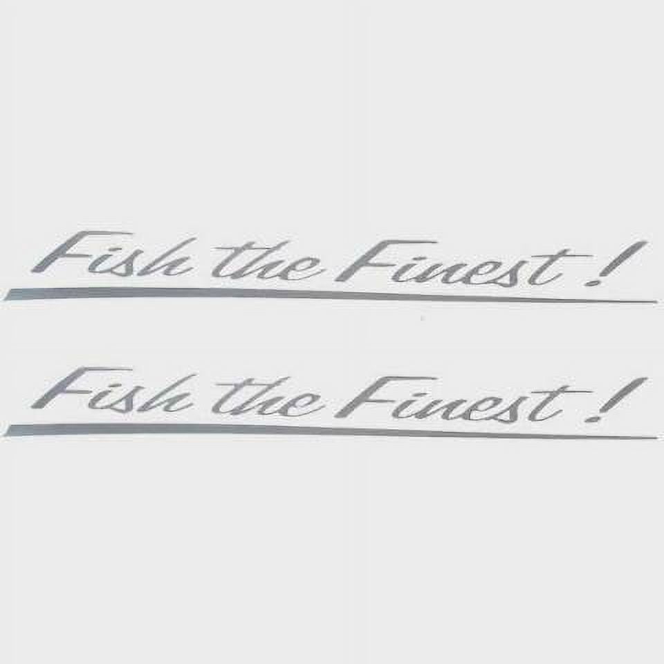 Tracker Boat Decals | Fish the Finest Gray Stickers (Pair) - Walmart.com
